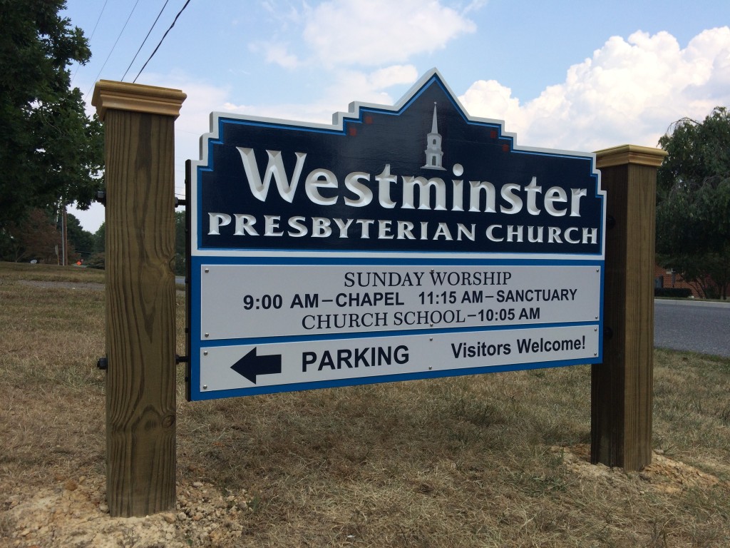 New Church Signs for Westminster Presbyterian Church, Waynesboro ...